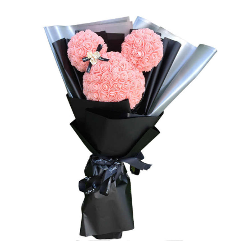 Bear Rose Bouquet – Real Rose Bear